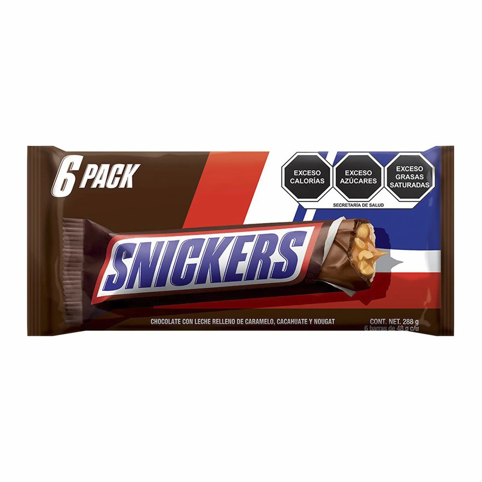 Chocolate Snickers Bolsa Con 6Pzs